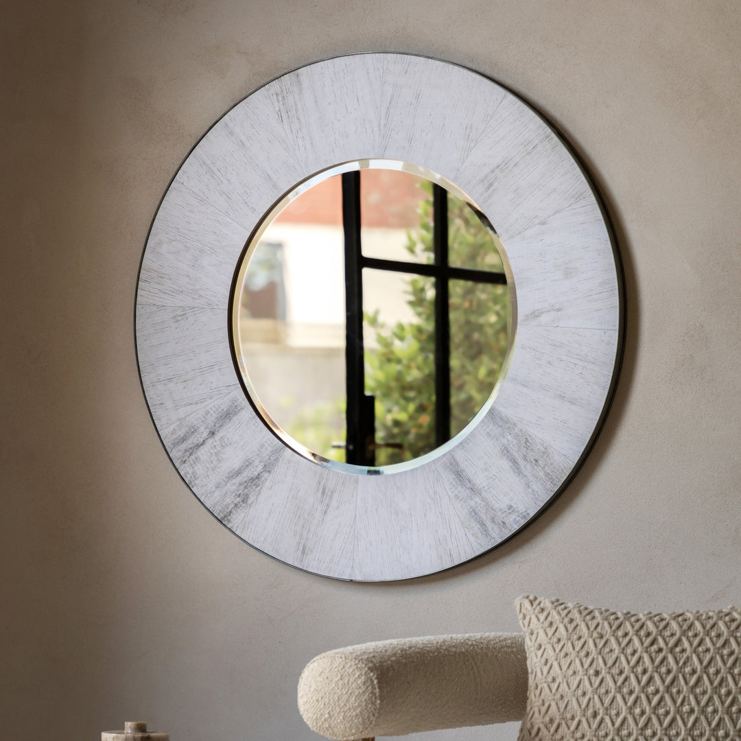 Hackney Round Mirror | Grey | Knees.co.uk – Knees Home and Electrical