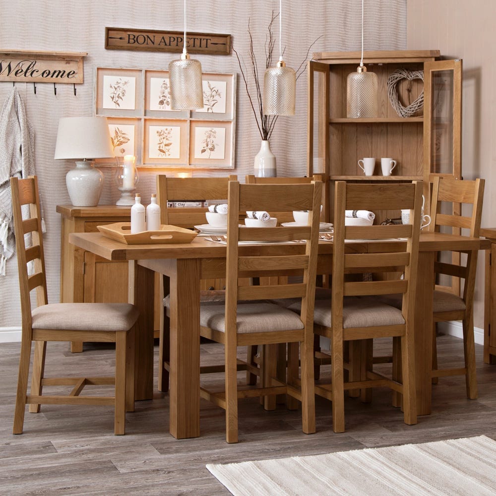 Carrabba 125cm Medium Oak Extending Dining Table | Knees.co.uk – Knees ...